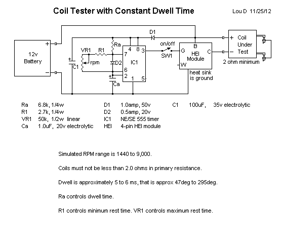 Build a circuit to test engine coils. - Britchopper.com